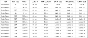 Size Guide - AGC Online Store